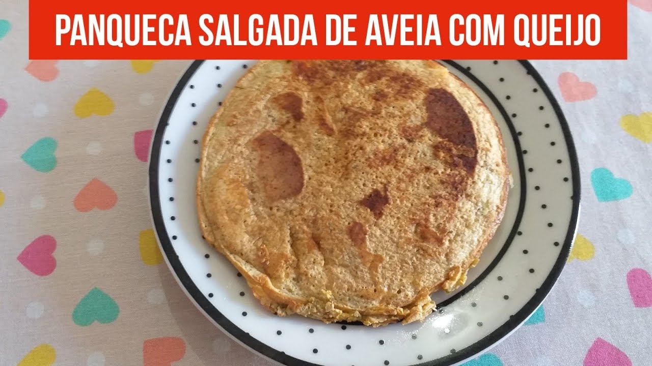 PANQUECA SALGADA DE AVEIA COM QUEIJO PARA O CAFÉ DA MANHÃ OU UM LANCHE ...