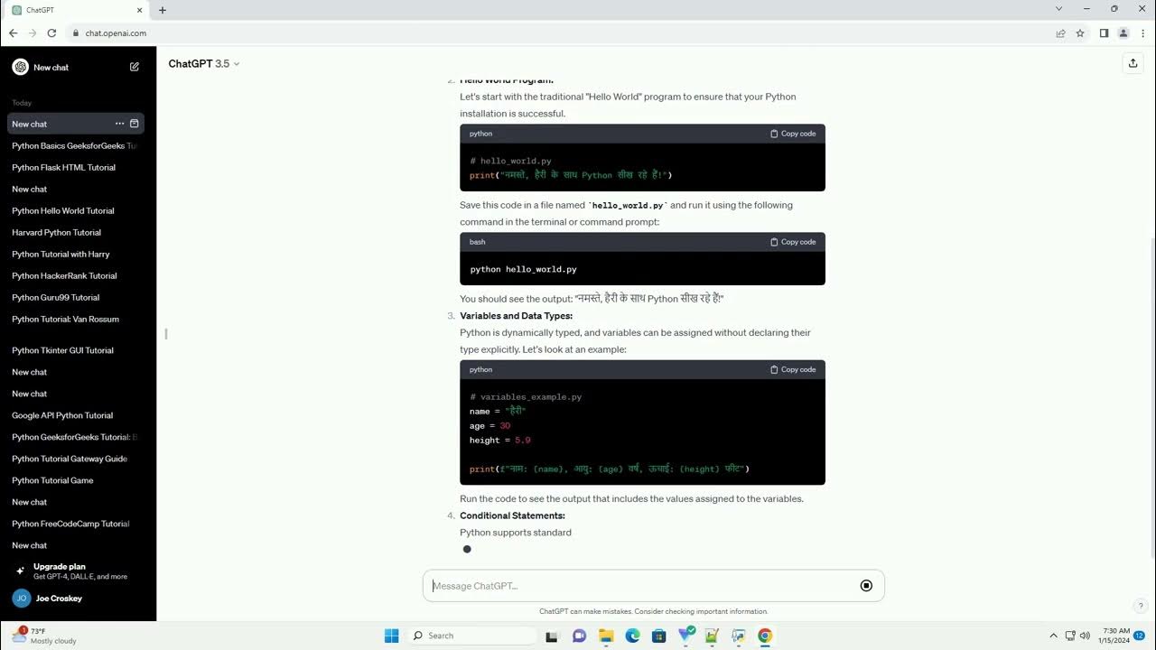 python tutorial in hindi code with harry - YouTube