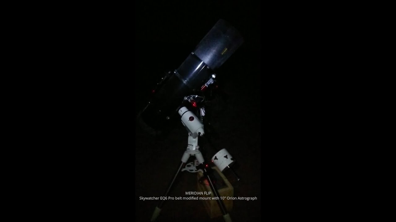 Meridian flip - Skywatcher EQ6 Pro belt modified with 10" Orion ...