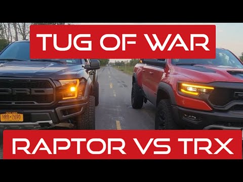 Tug Of War Ram TRX vs Raptor Gen 2 - YouTube