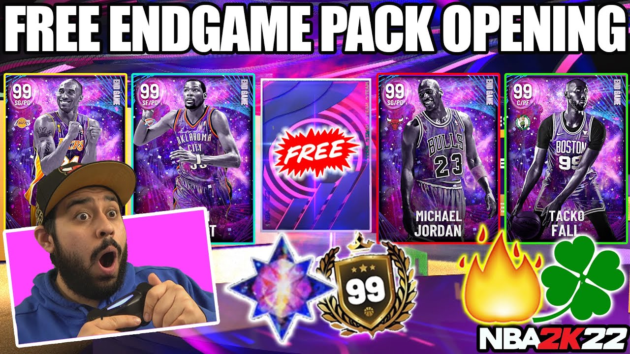 WE OPENED THE FREE ENDGAME PACKS AND PULLED A FREE 99 OVR CARD IN NBA ...