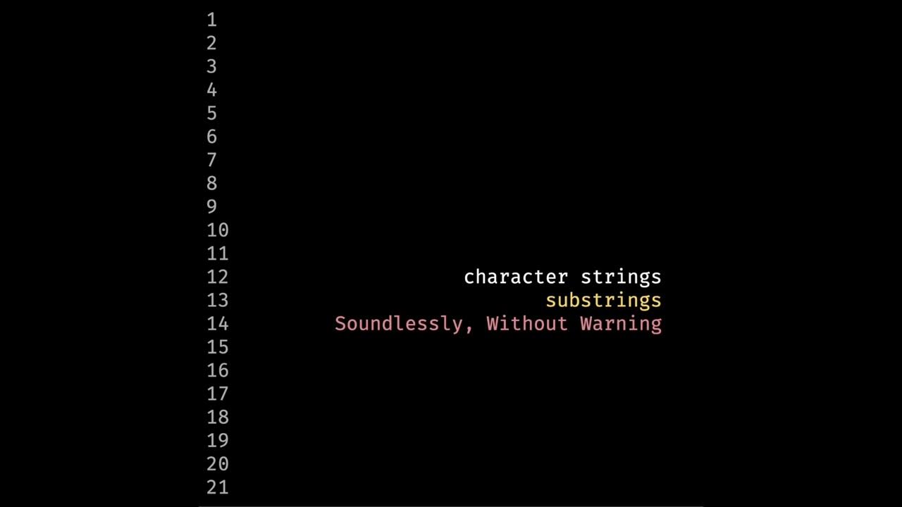 Soundlessly, Without Warning - YouTube