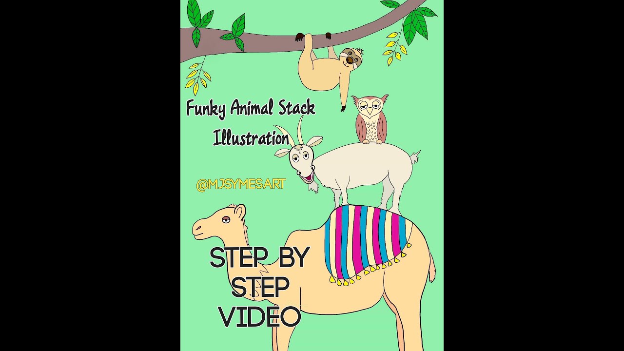 Animal Stack Tutorial Step by Step Video: Camel, Goat, Owl & Sloth By ...
