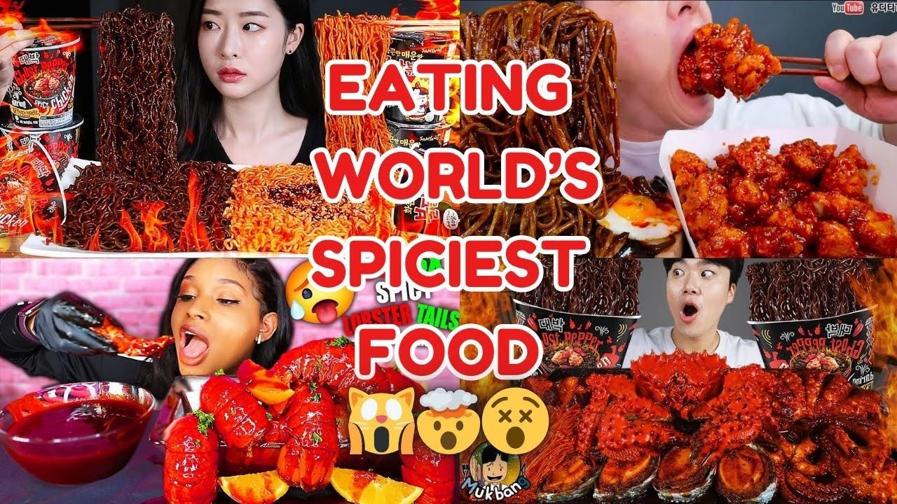 mukbangers EATING EXTREMELY SPICY FOOD!😱🥵🌶 - YouTube