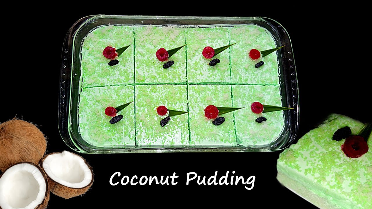 Coconut Pudding | Simple Coconut Pudding Recipe - YouTube