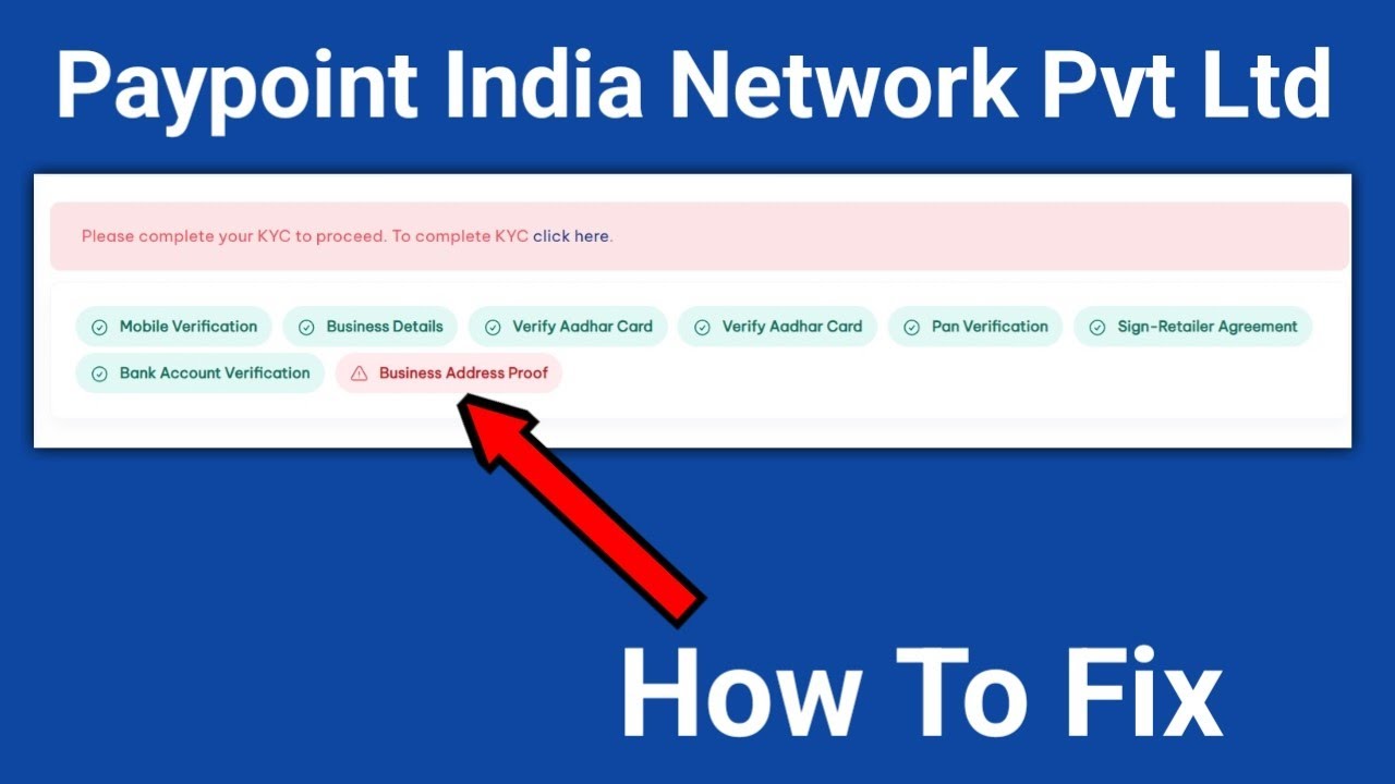 Bussiness Address Proof | Paypoint India Kyc - YouTube