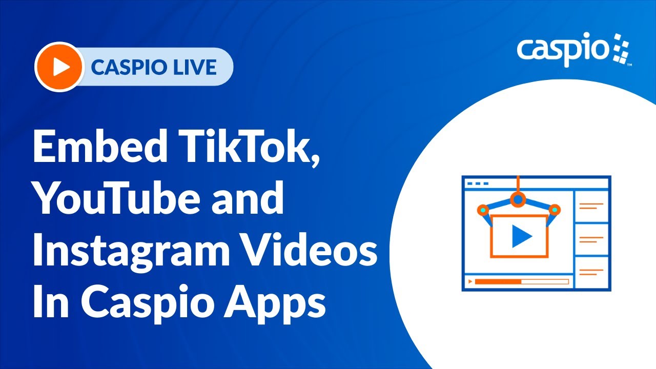 Embed TikTok, YouTube and Instagram Videos in Caspio Apps - YouTube