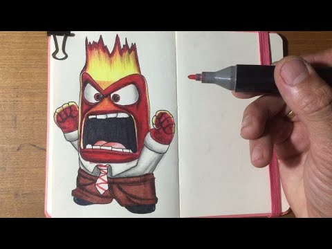 How to Draw Anger Easy | Inside Out 2 - YouTube