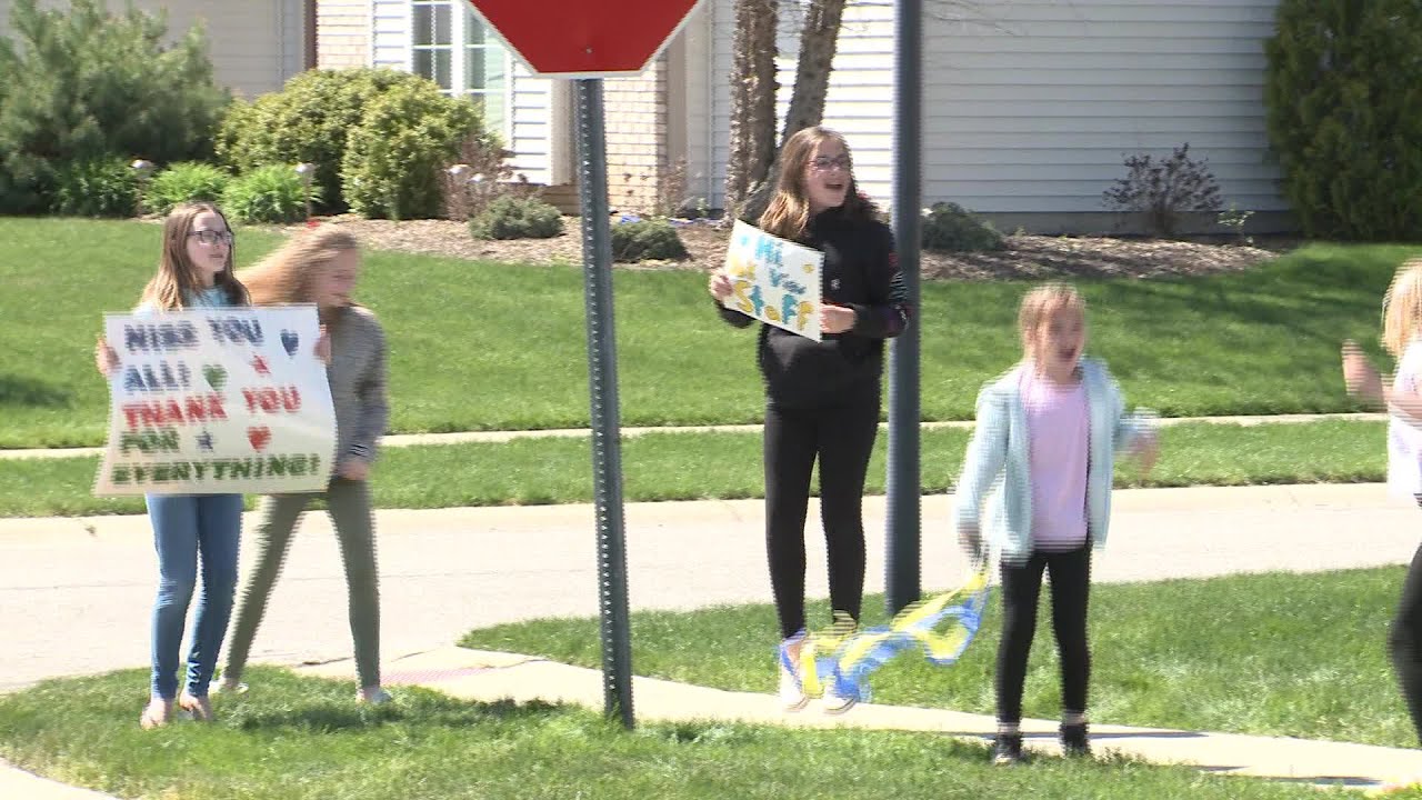 Principal and staff put on parade to celebrate students e-learning ...