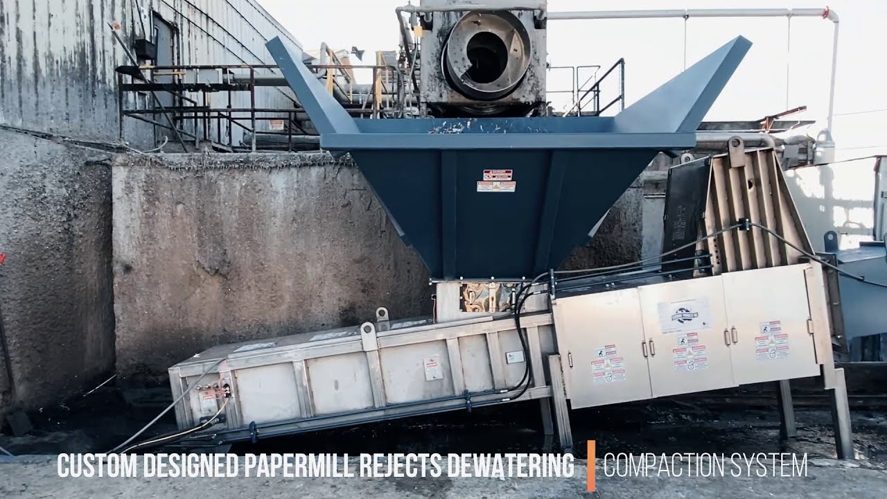 High Density Extruder - Paper Mill Rejects Handling System - YouTube