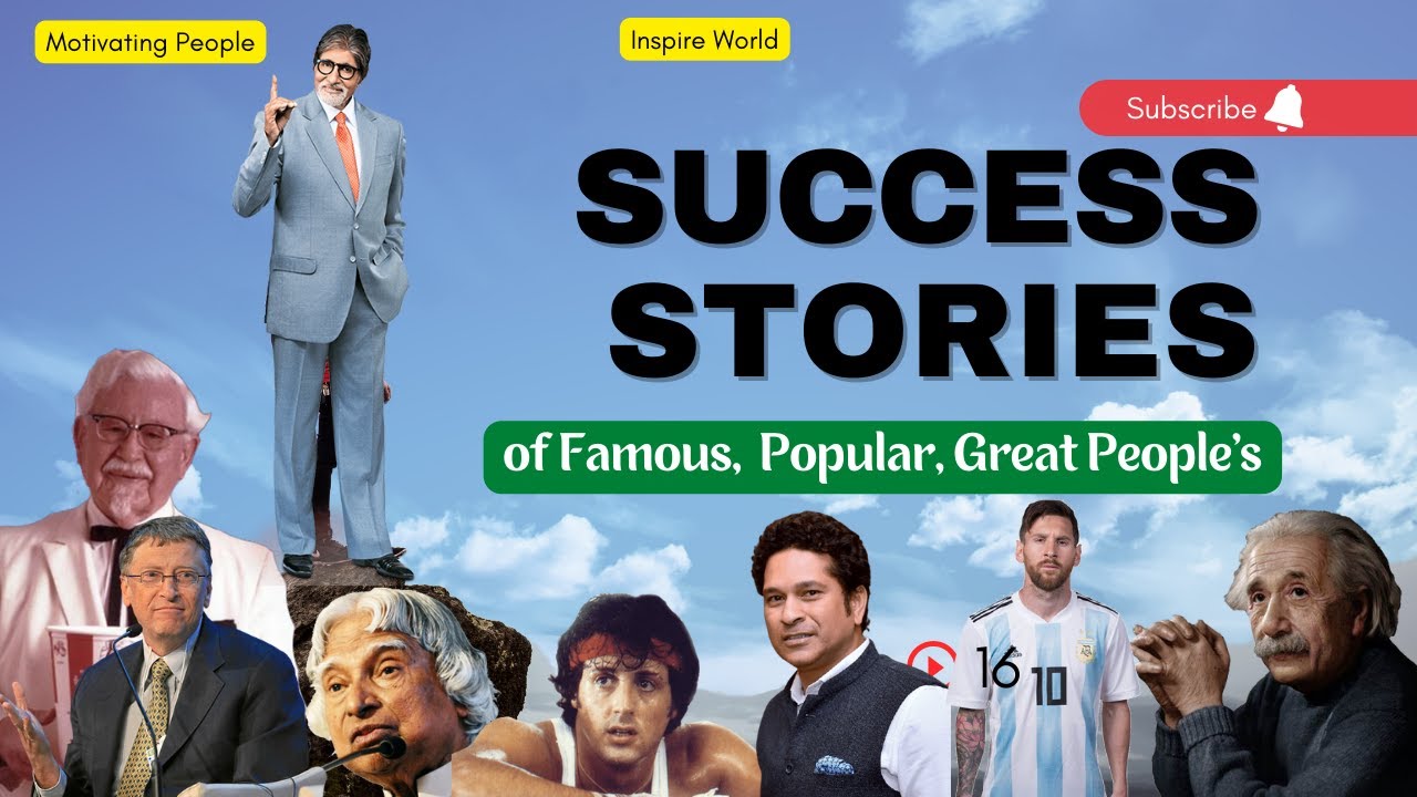 Success Stoires of famous, popular and great people's || Inspirational ...