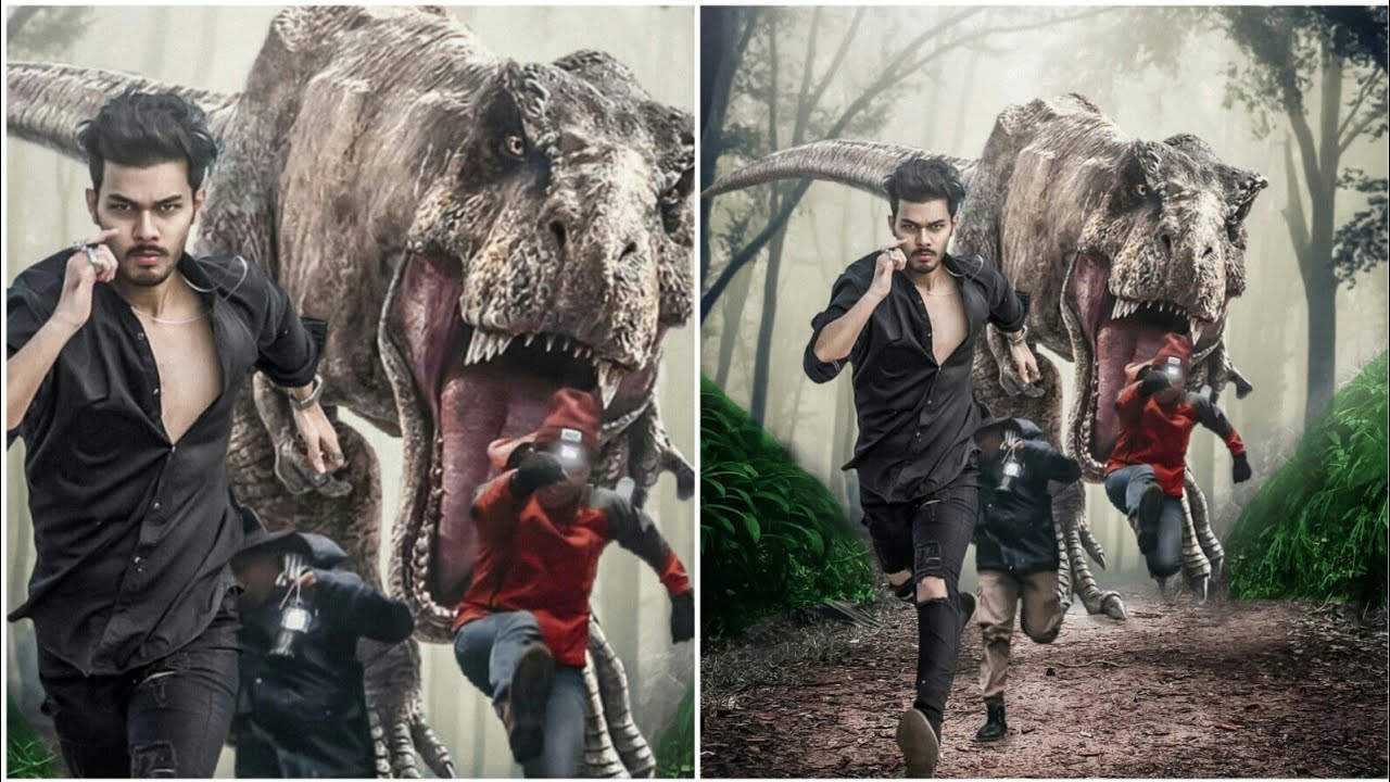 PicsArt Dinosaur editing // Vijay Mahar dinosaur photo editing ...