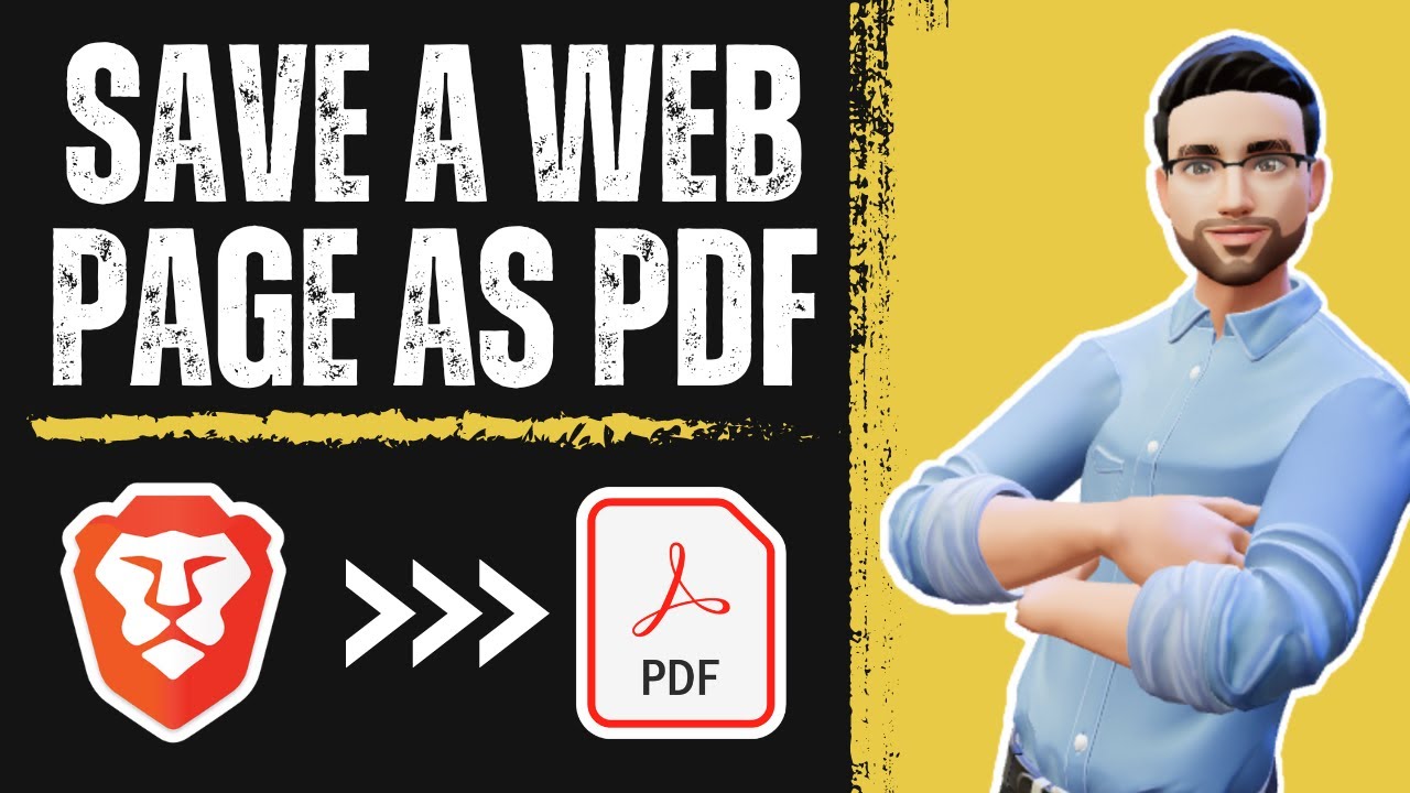 An Easy way to Save a web page as a PDF on the Brave browser - YouTube