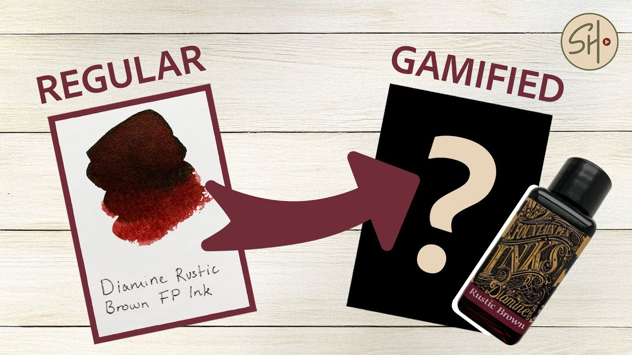 Gamified Ink Swatch | Diamine Rustic Brown Ink Swatch as Deck Building ...