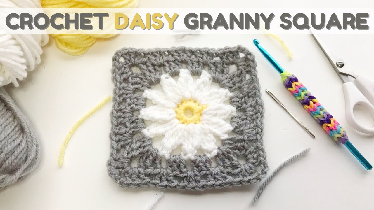 Crochet A Daisy Granny Square Step By Step Tutorial YouTube Crochet A Daisy Granny Square Step By Step Tutorial YouTube