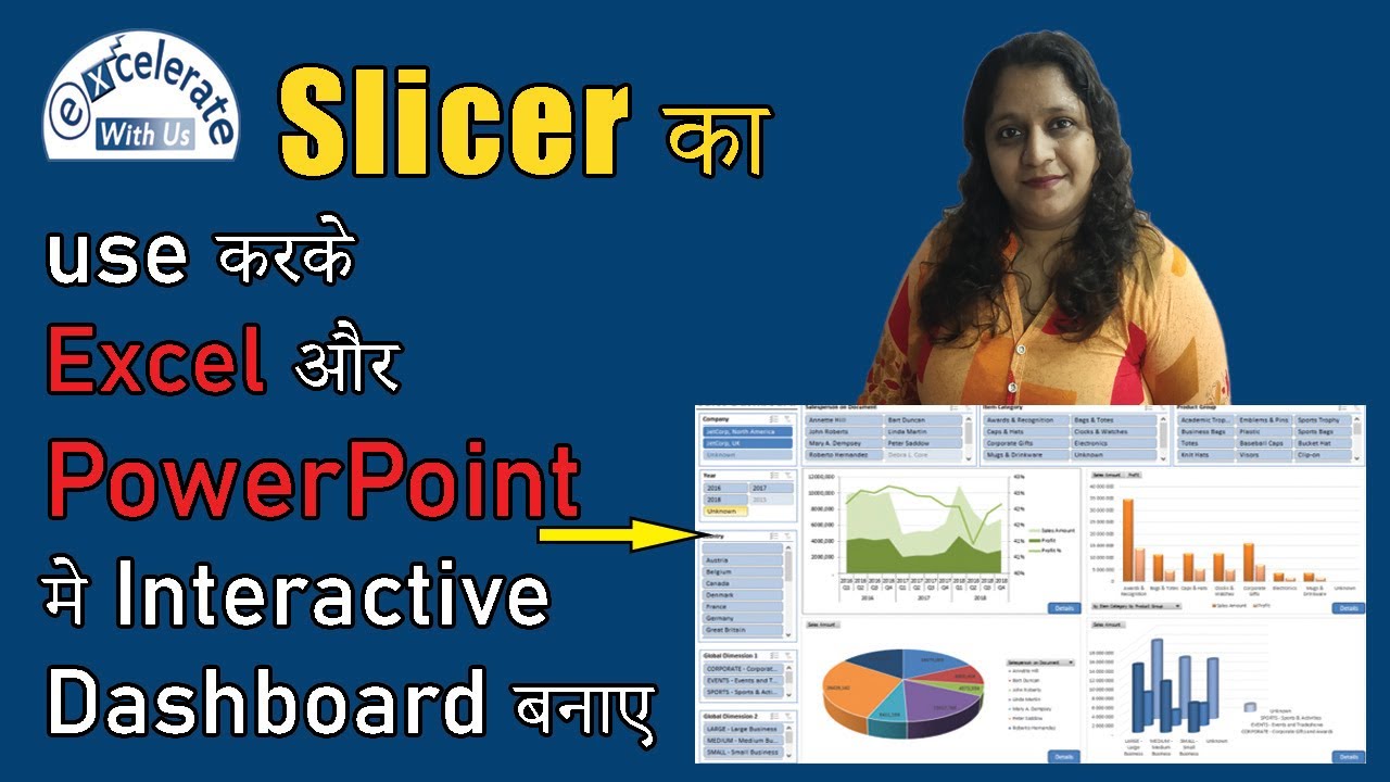 How To Make Interactive Dashboard On Excel And Powerpoint Using Slicer Youtube