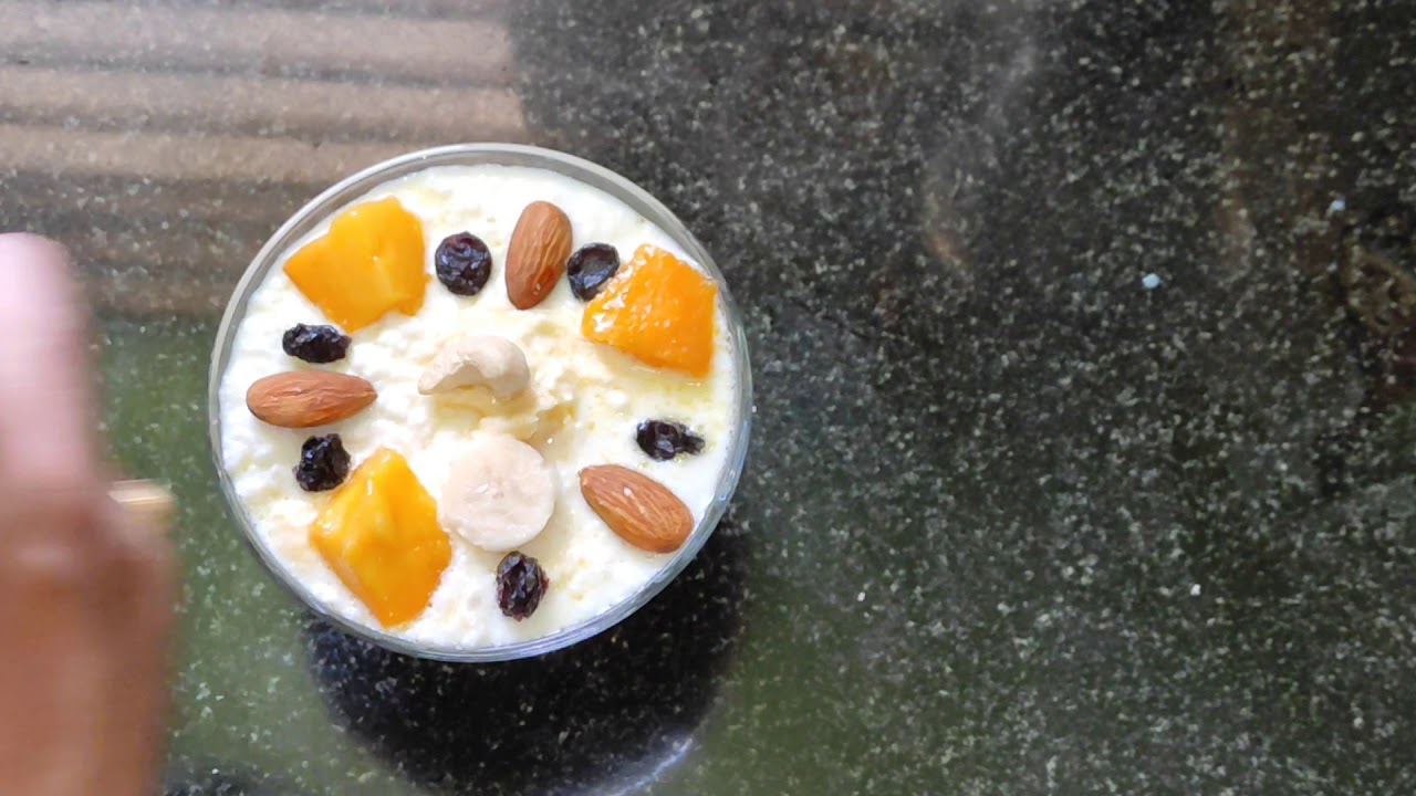 Dahi Poha|Flattened rice with sweet curd|আম চিড়ে দুধ| - YouTube