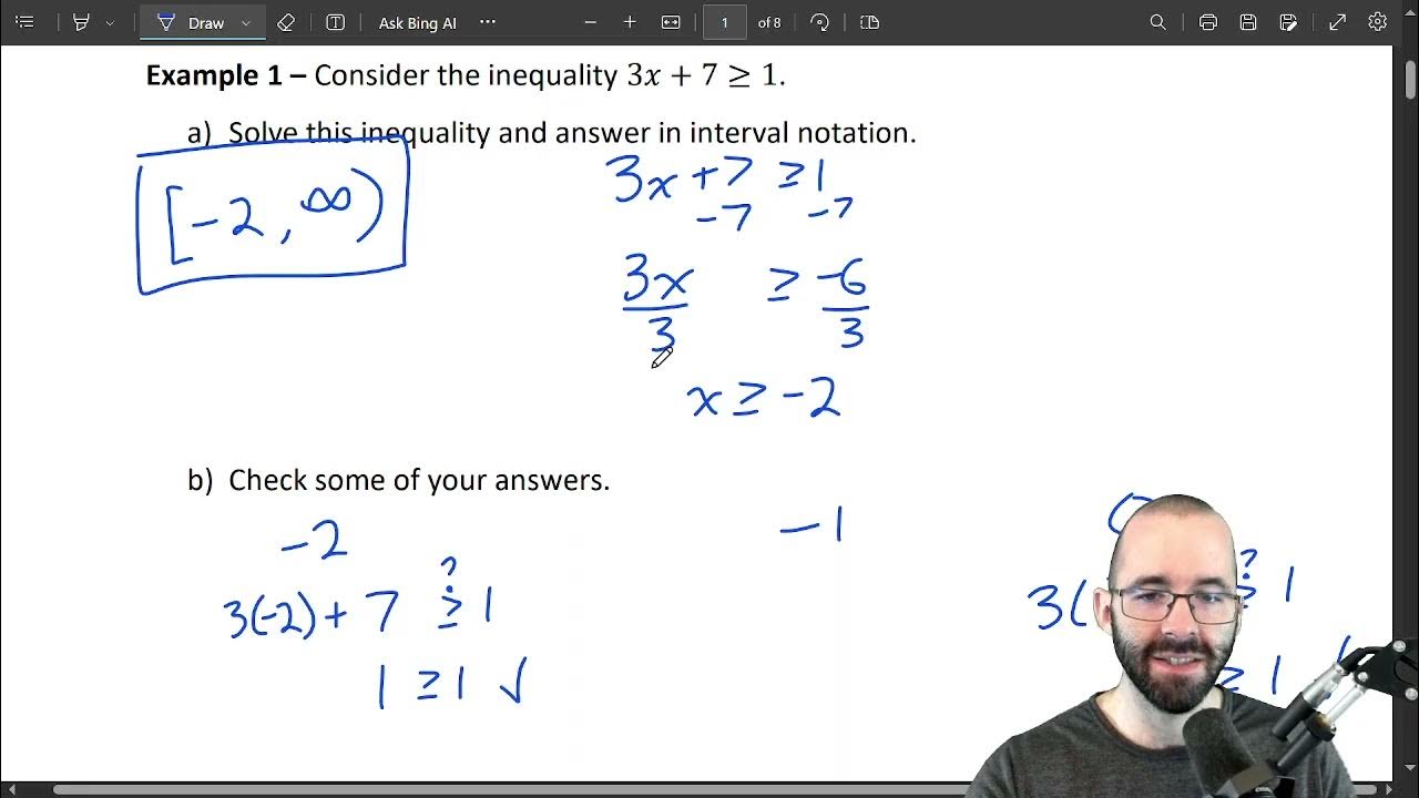 3 1 1 Solving Basic Inequalities - YouTube