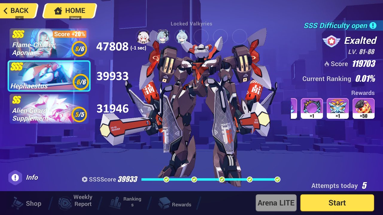 [HI3 SEA] Exalted MA 119687 pts | Aponia (47808), Hephaestus (39933 ...