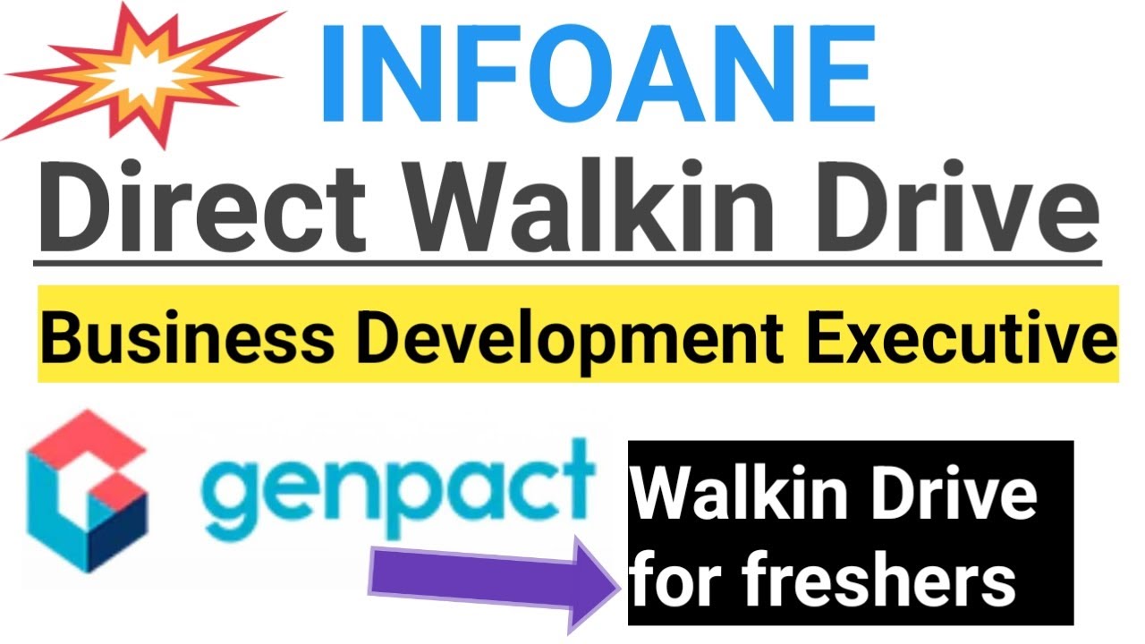Walkin Drive for Freshers || INFOANE, GENPACT || Hyderabad Walkin - YouTube