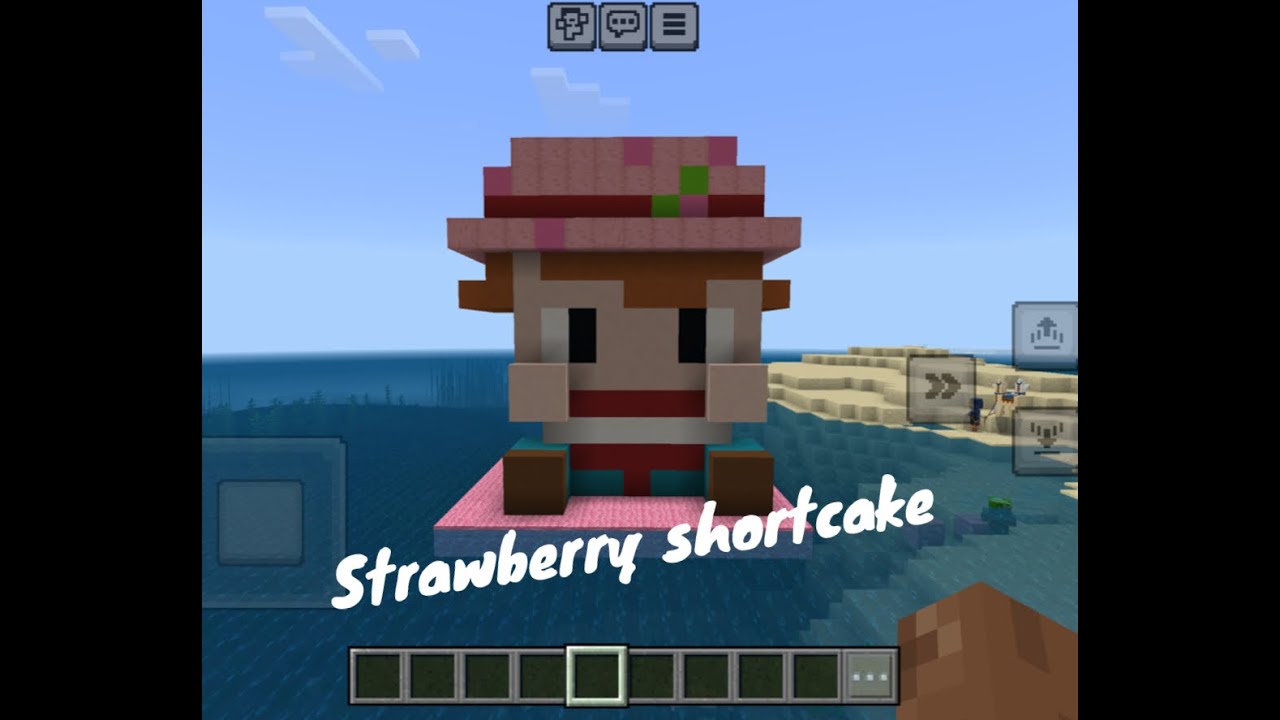 Tutorial: how to build strawberry shortcake on Minecraft - YouTube