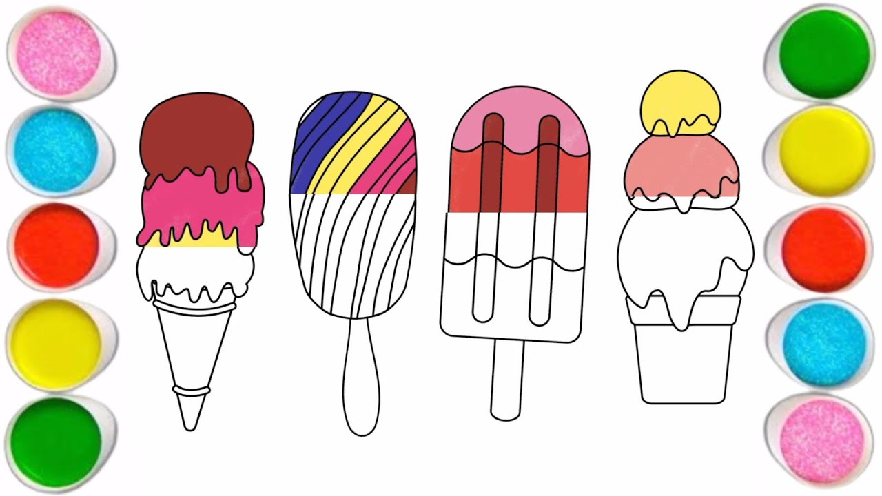 MEWARNAI ES KRIM (HOW TO DRAW) - YouTube