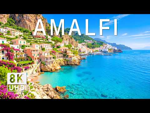 Amalfi 8K Drone Görüntüleri | Positano Tepeleri, Işıltılı Limanlar ve Deniz Büyüsü UHD