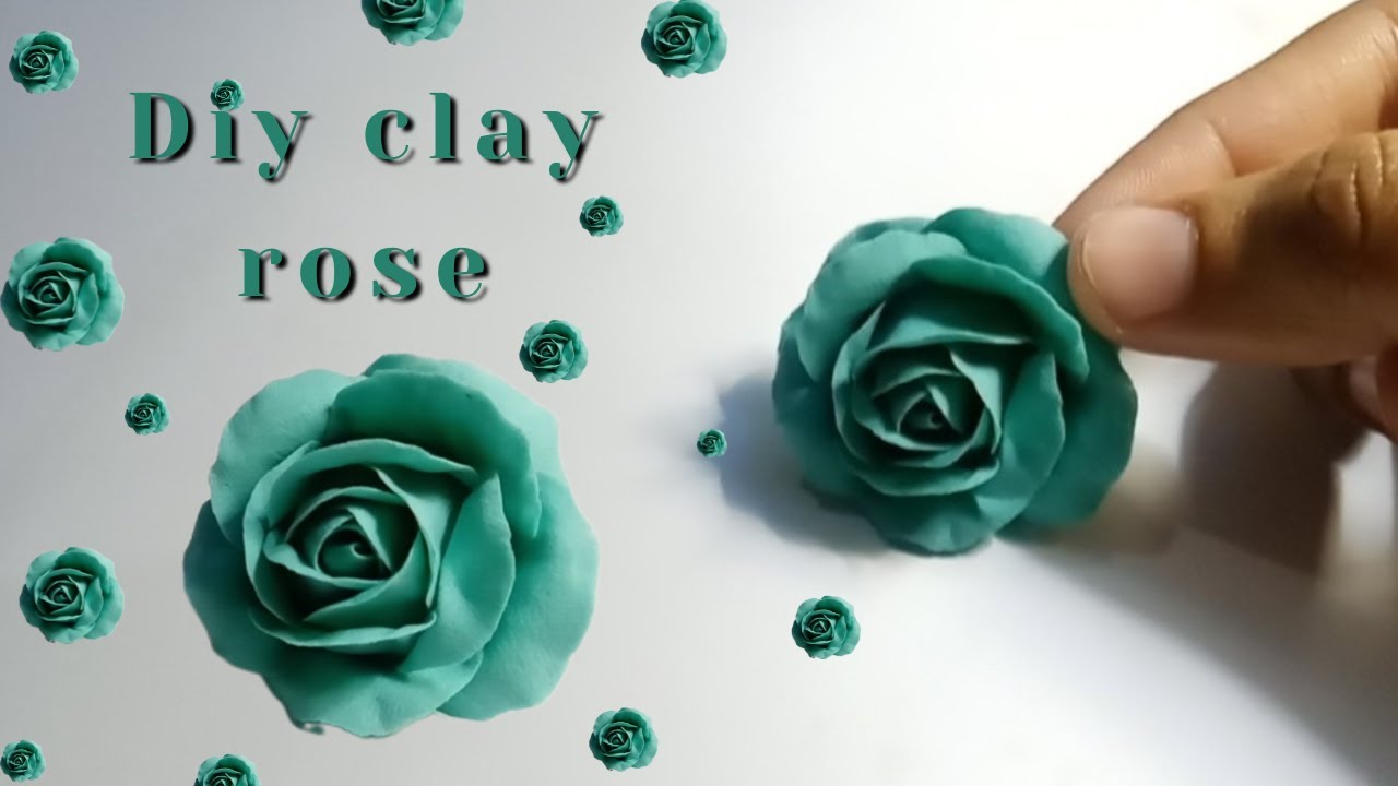 Easy clay rose tutorial without mould🌹|clay flower |||weirdcraft - YouTube