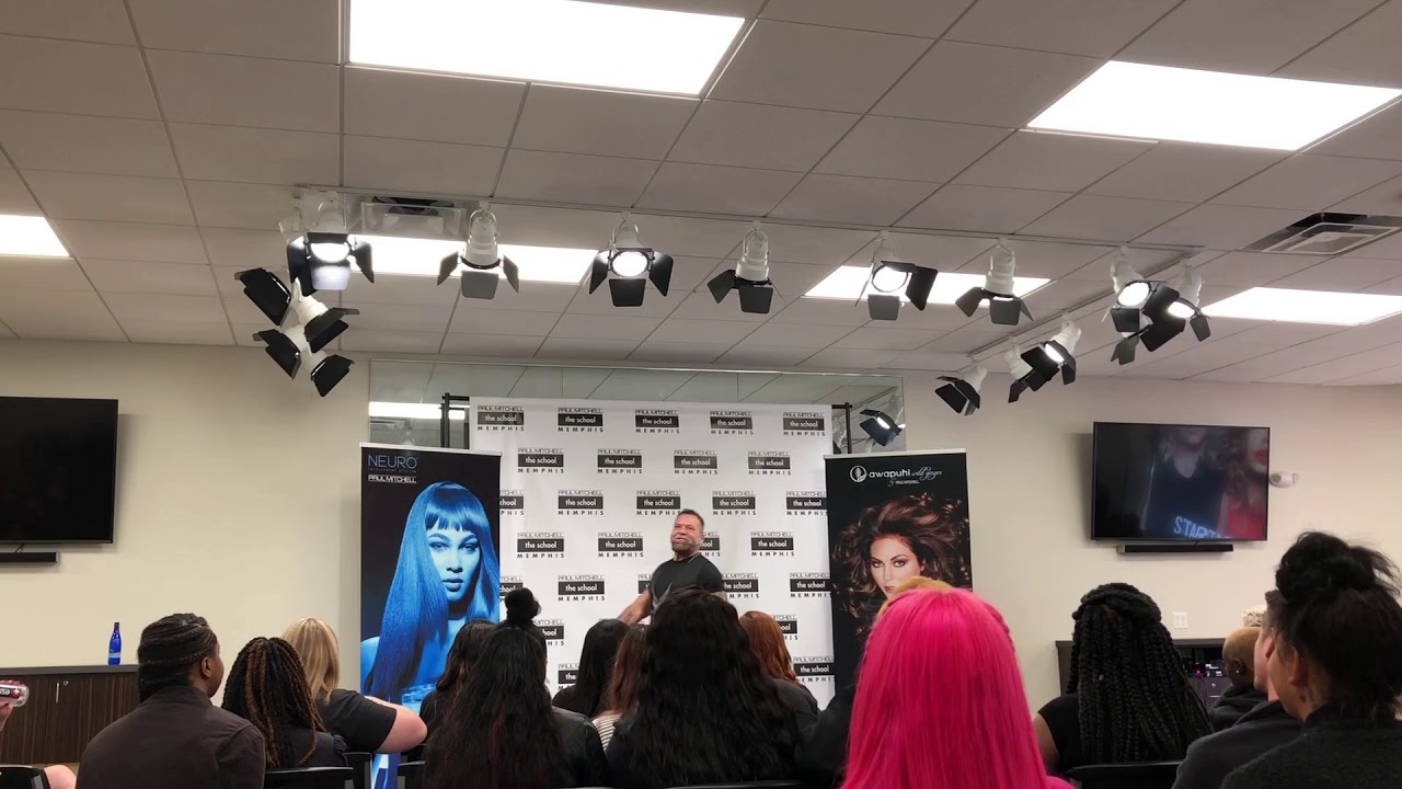 Giulio Veglio visits Paul Mitchell the School Memphis 2019 - YouTube