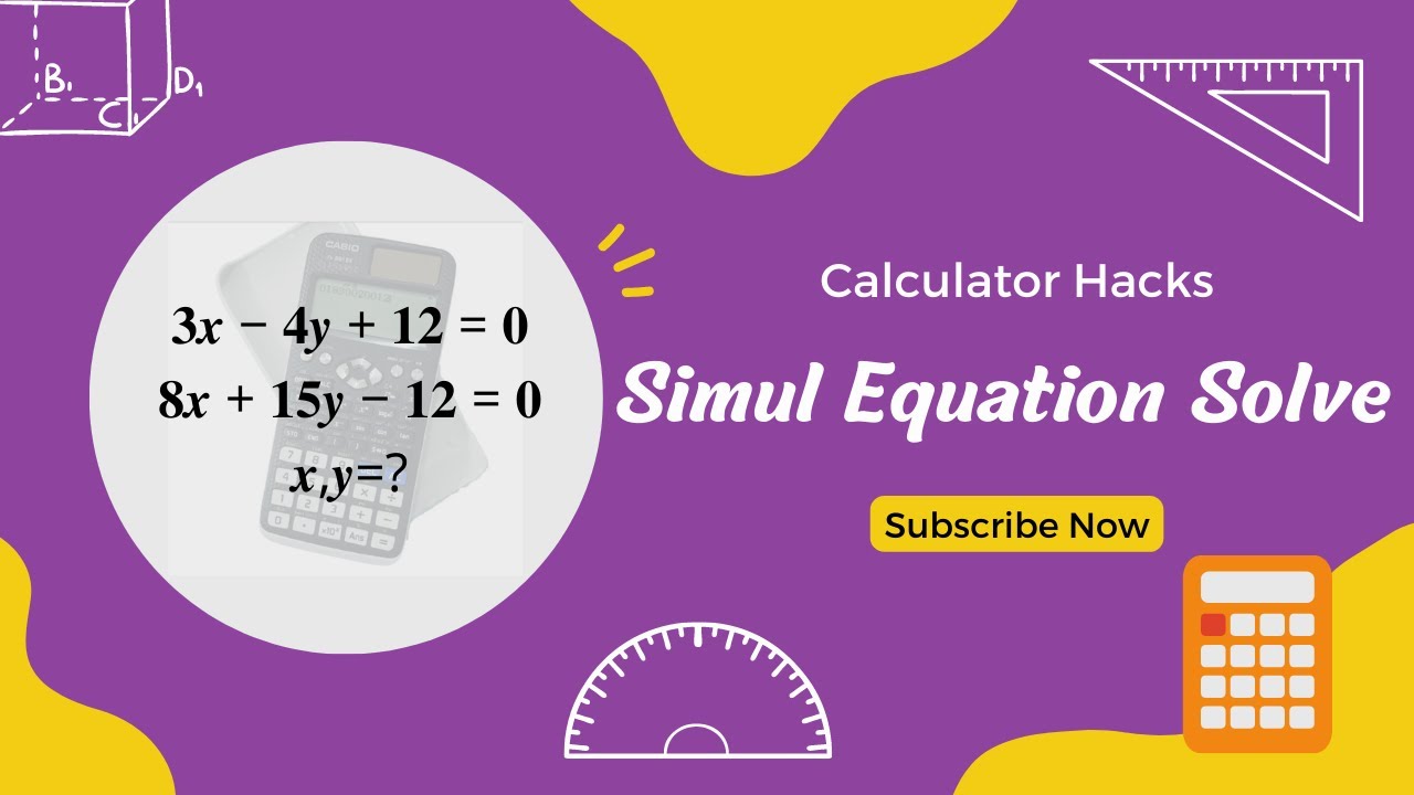 Simul Equation Solve With fx-991EX Calculator || দুই সমীকরন দুই unknown ...