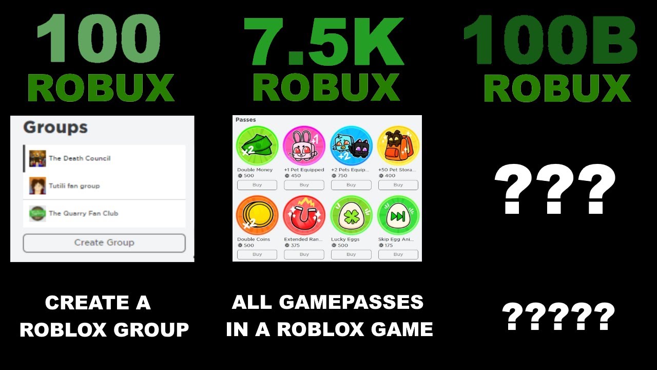 What you can buy with X Robux ? - YouTube