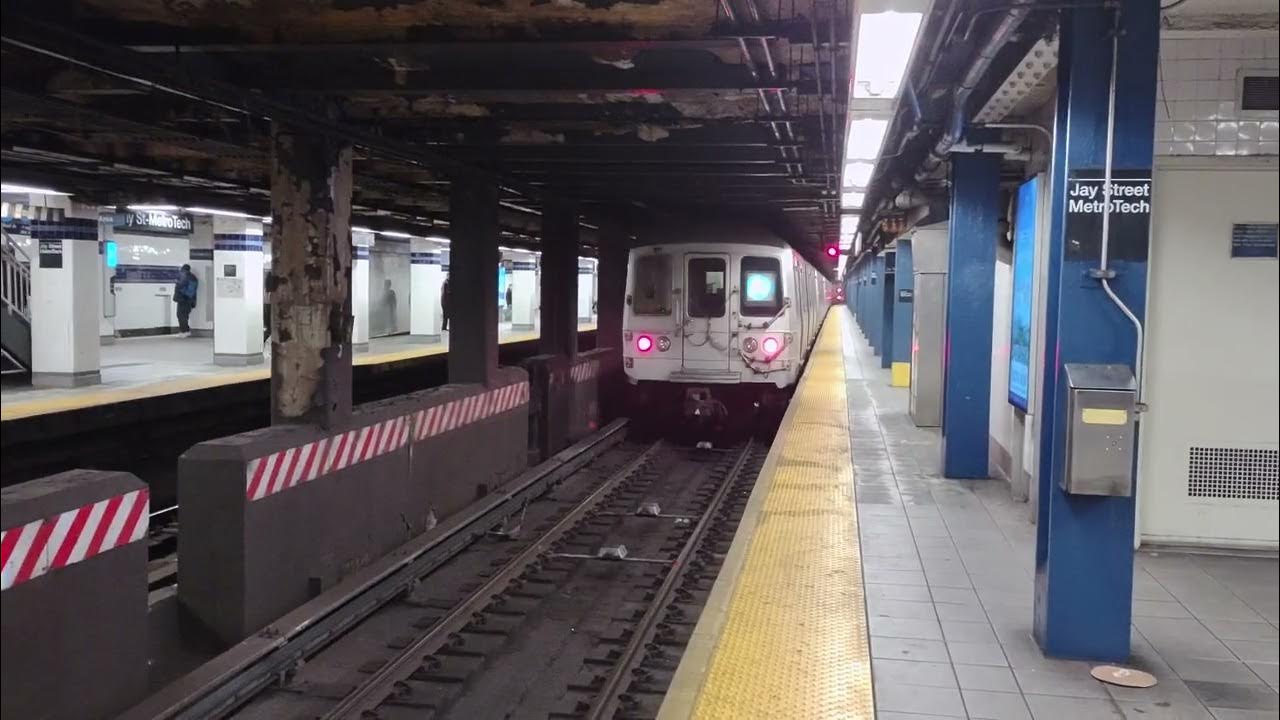 MTA NYCT Subway: Inwood Bound Pullman Standard R46 (A) Train Departing Jay Street - MetroTech ...