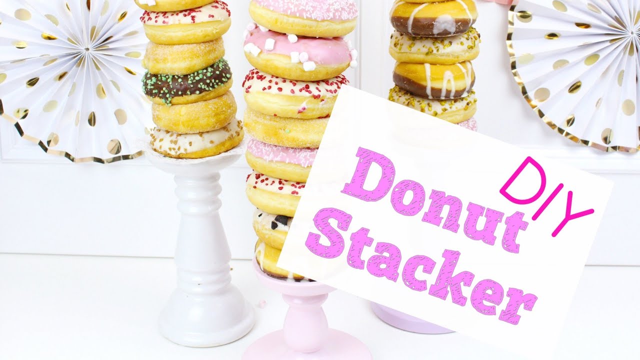 Schnell & einfach: DIY Donut Stacker aus Kerzenständer - YouTube