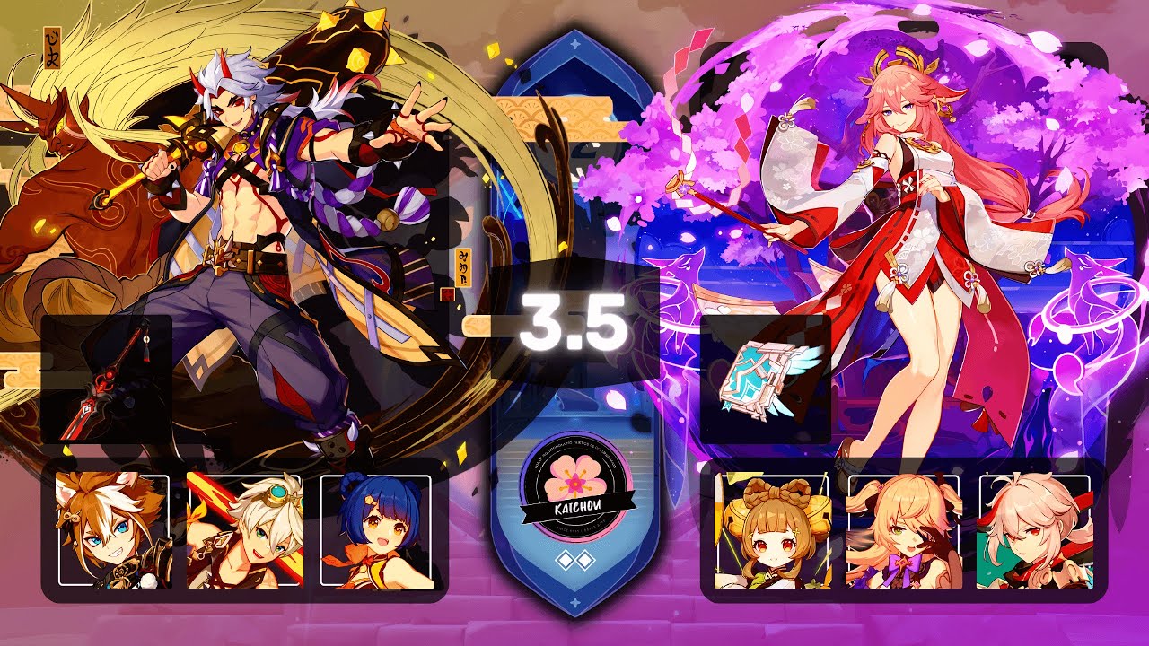 C0 Itto Doblepyro || C0 Yae Aggravate / 9 Estrellas Nivel 12 / 3.5 Genshin Impact - YouTube