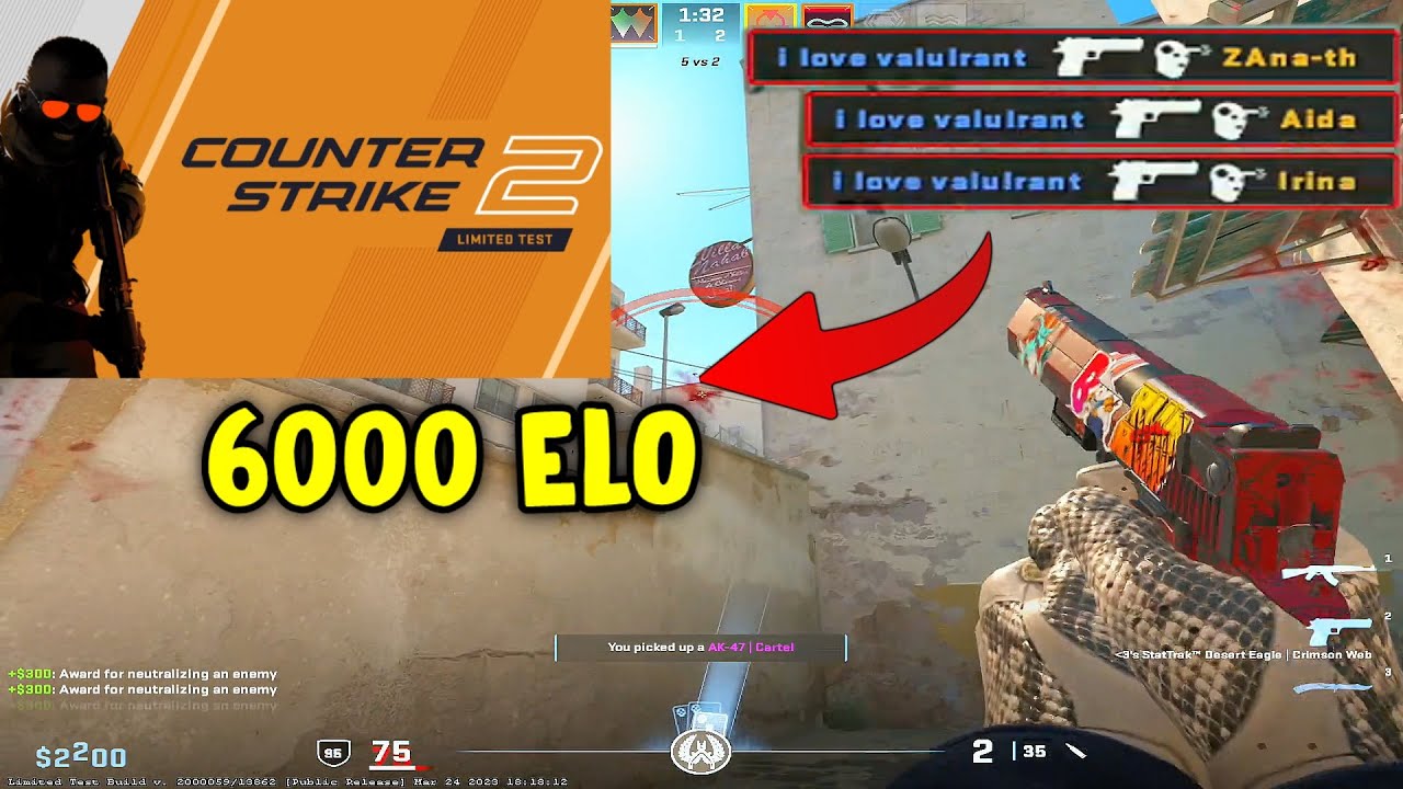 6000 ELO PLAYER PLAYS COUNTER-STRIKE 2 - YouTube