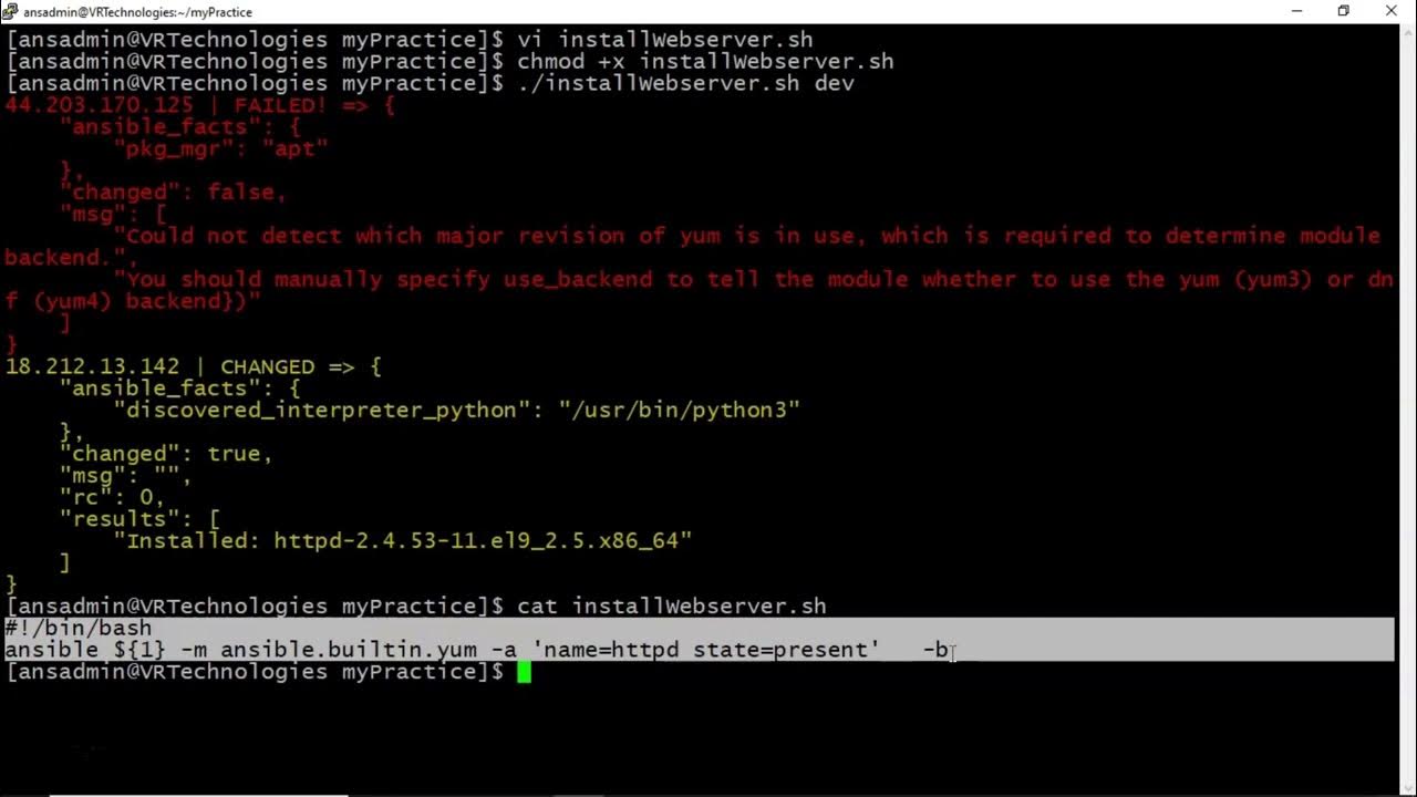 Section 13 Video 1 Introduction To Ansible Playbooks Vrtechnologies Youtube