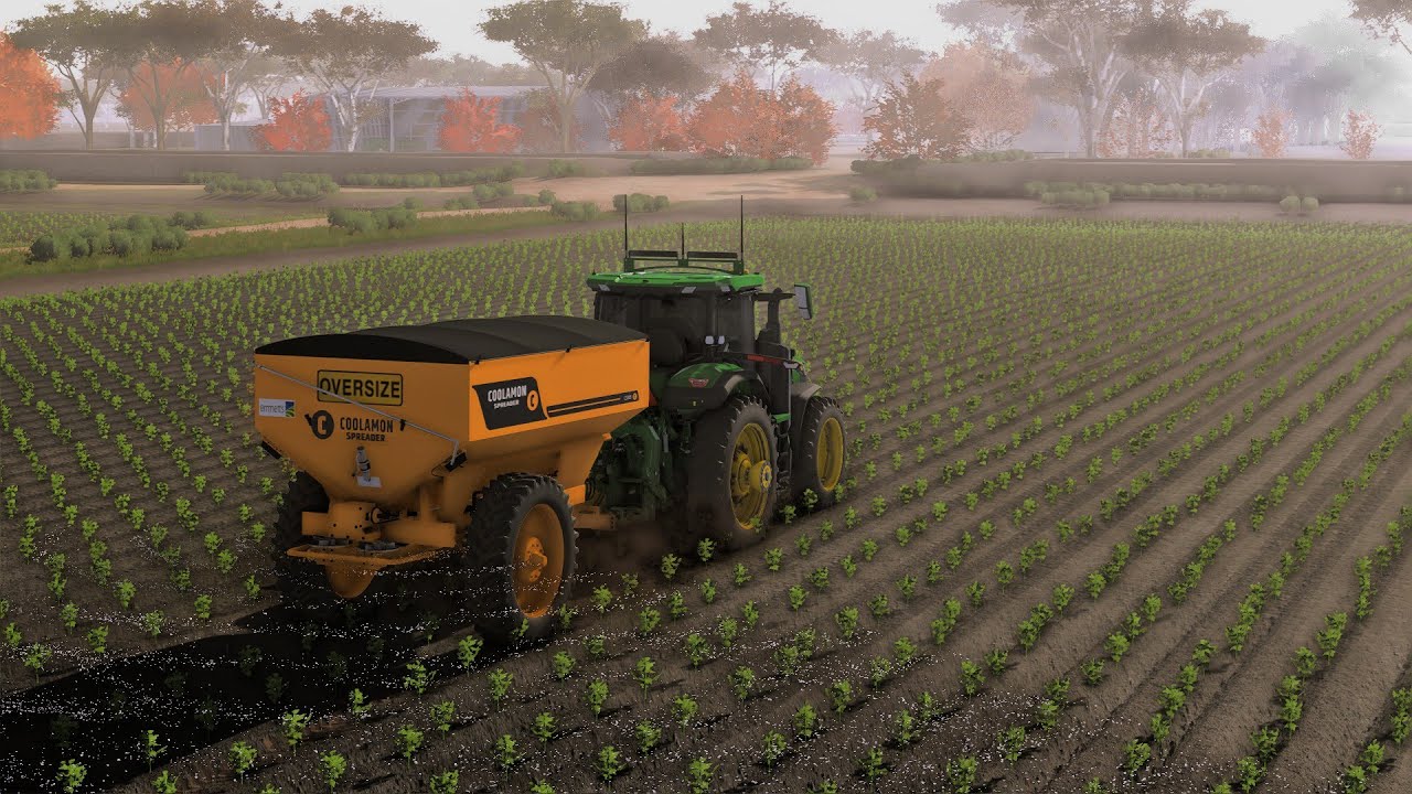 Fertilizing cotton on cotton farm - YouTube