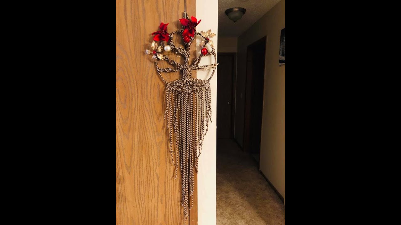 Macrame Tree of life wall display.#v77 - YouTube