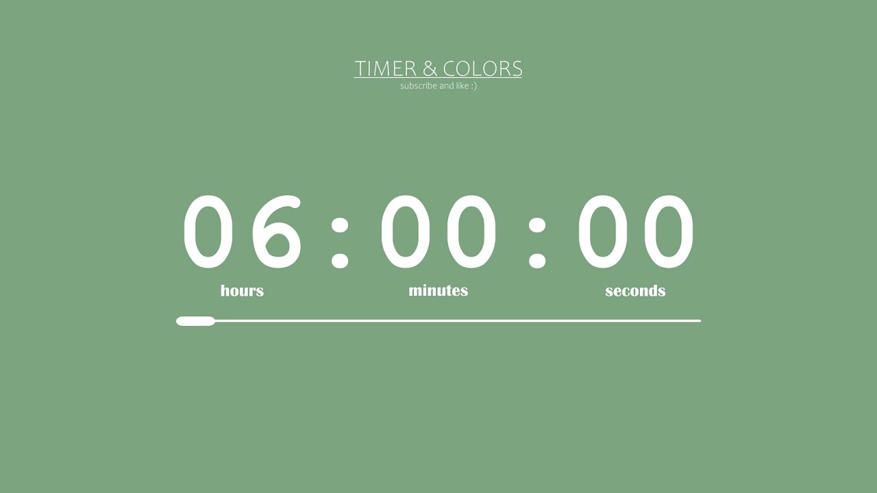 ⏰ 6 Hour Timer / Sweet Green Screen 🌿 / Countdown - YouTube