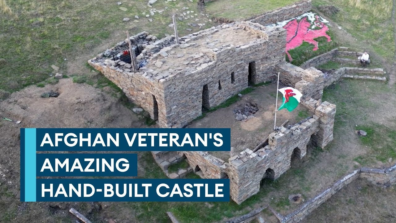 Military veteran rebuilds his life by building a castle on a Welsh ...