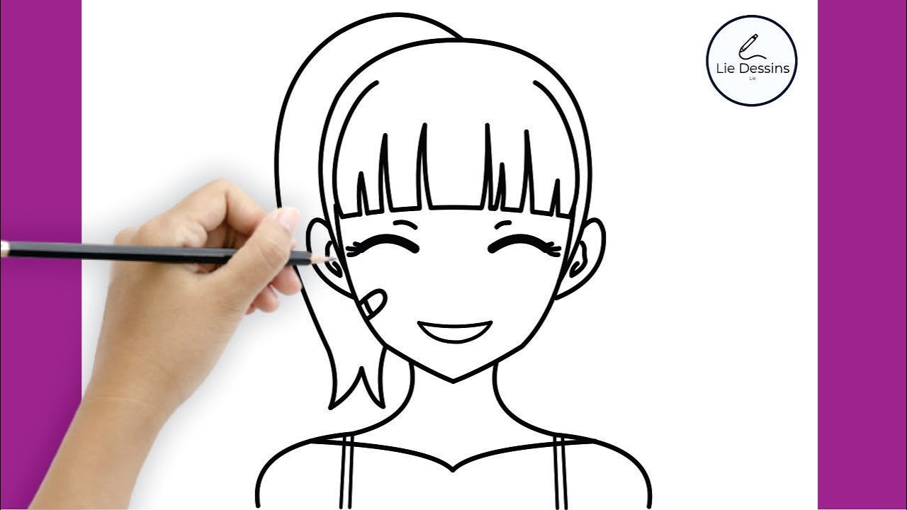 Comment dessiner une fille belle et facile - YouTube