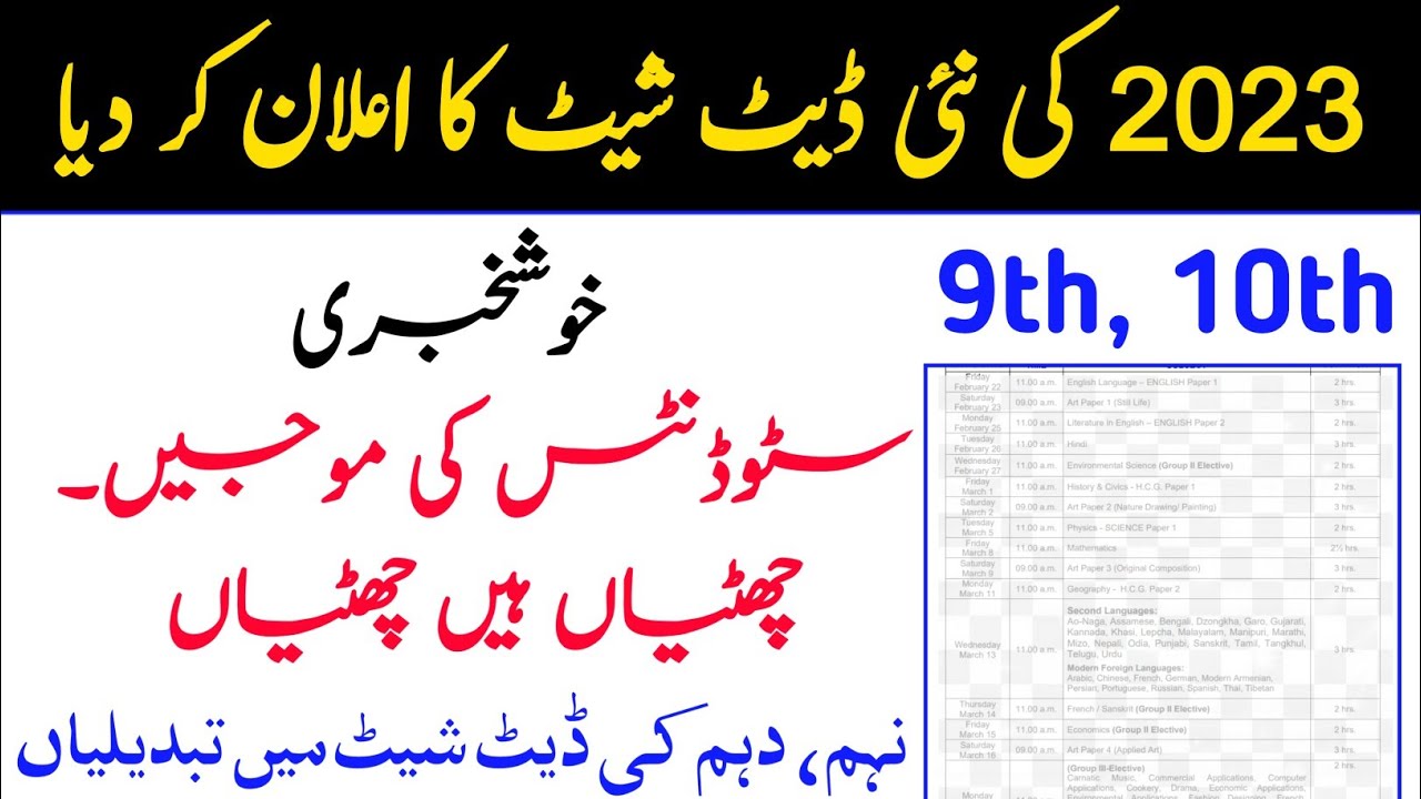 9th Class Date Sheet 2023 9th Class Date Sheet 2023 Punjab Board 9th-class-date-sheet-2023-9th-class-date-sheet-2023-punjab-board