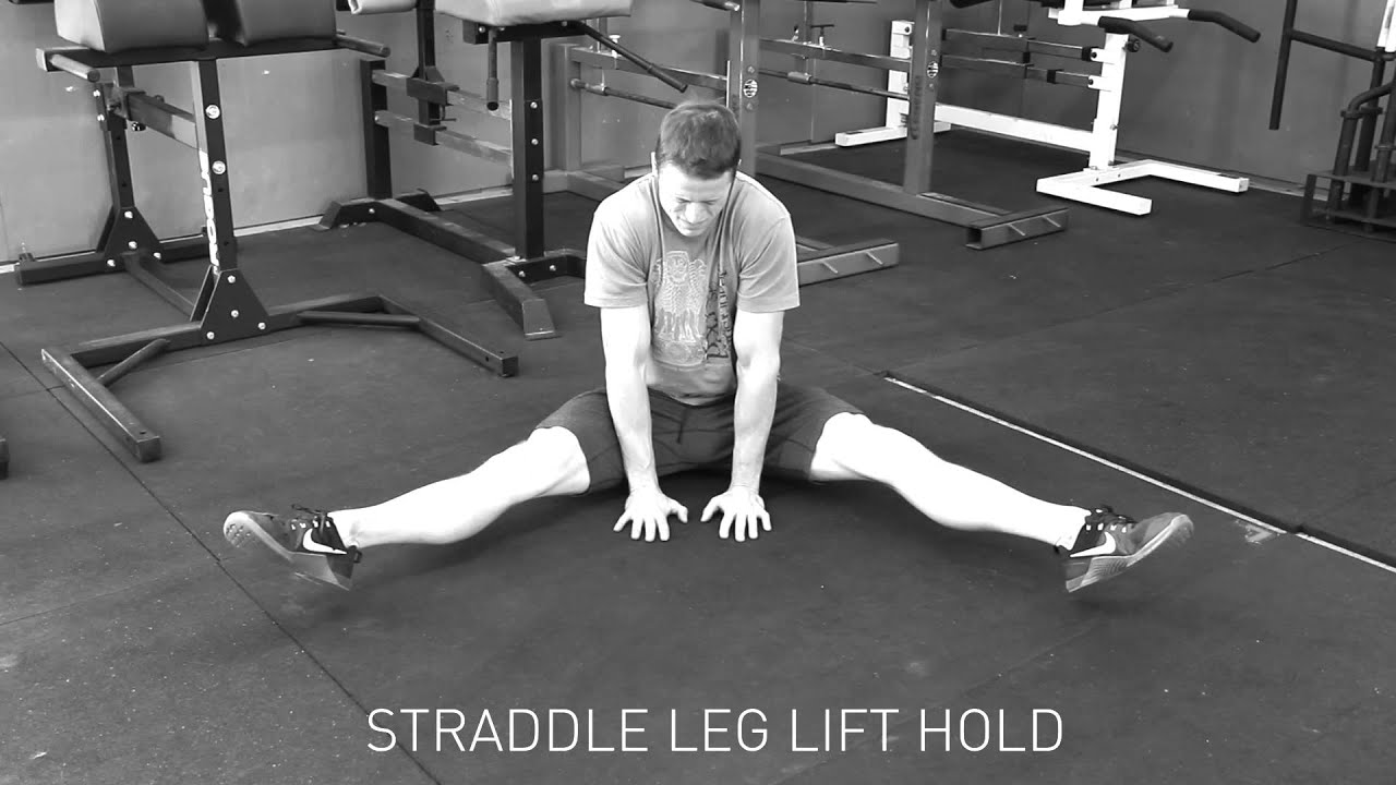 Straddle Leg Lift Hold - YouTube