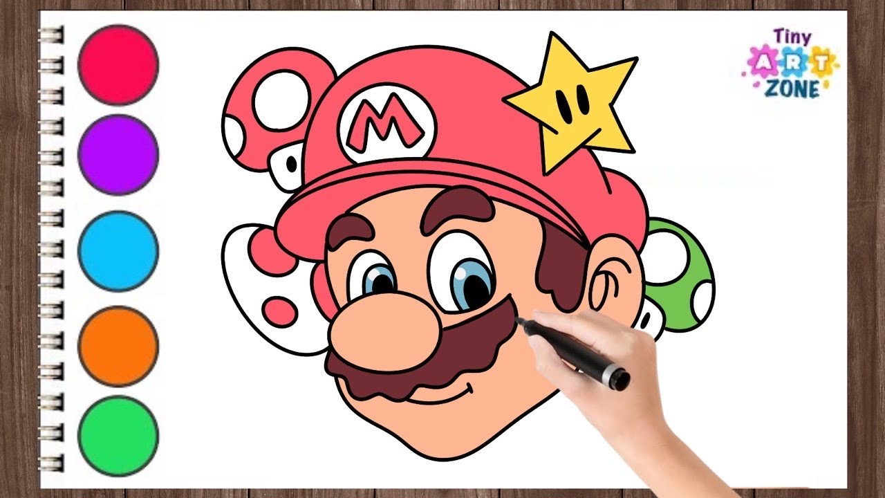 How to Draw Super Mario easy for Kids | Super Mario Drawing & Coloring ...