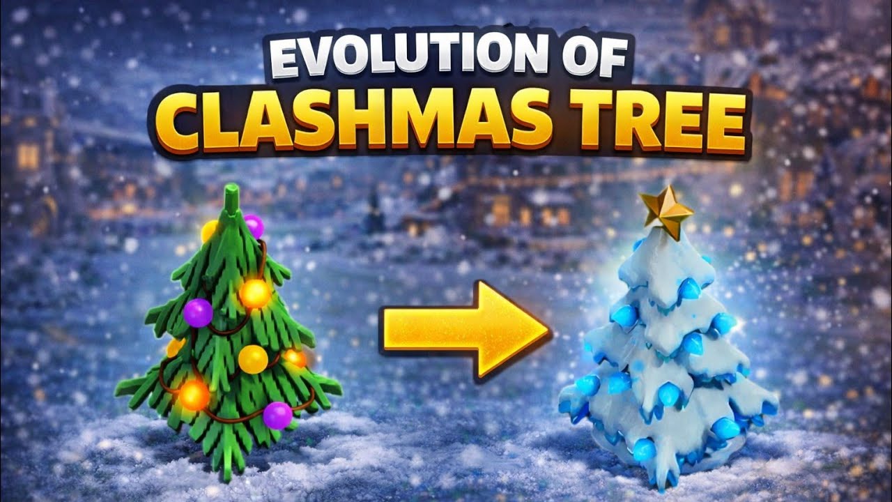 14 Years Of Clashmas Tree|Evolution Of Clashmas Tree|Clash Of Clans # ...