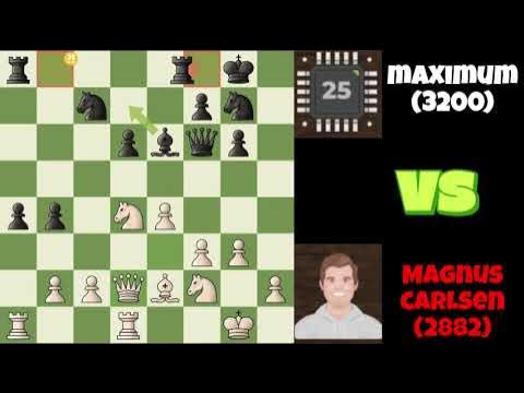 Magnus Carlsen(2882) vs maximum(3200) bot on chess.com | guess who will win?? - YouTube