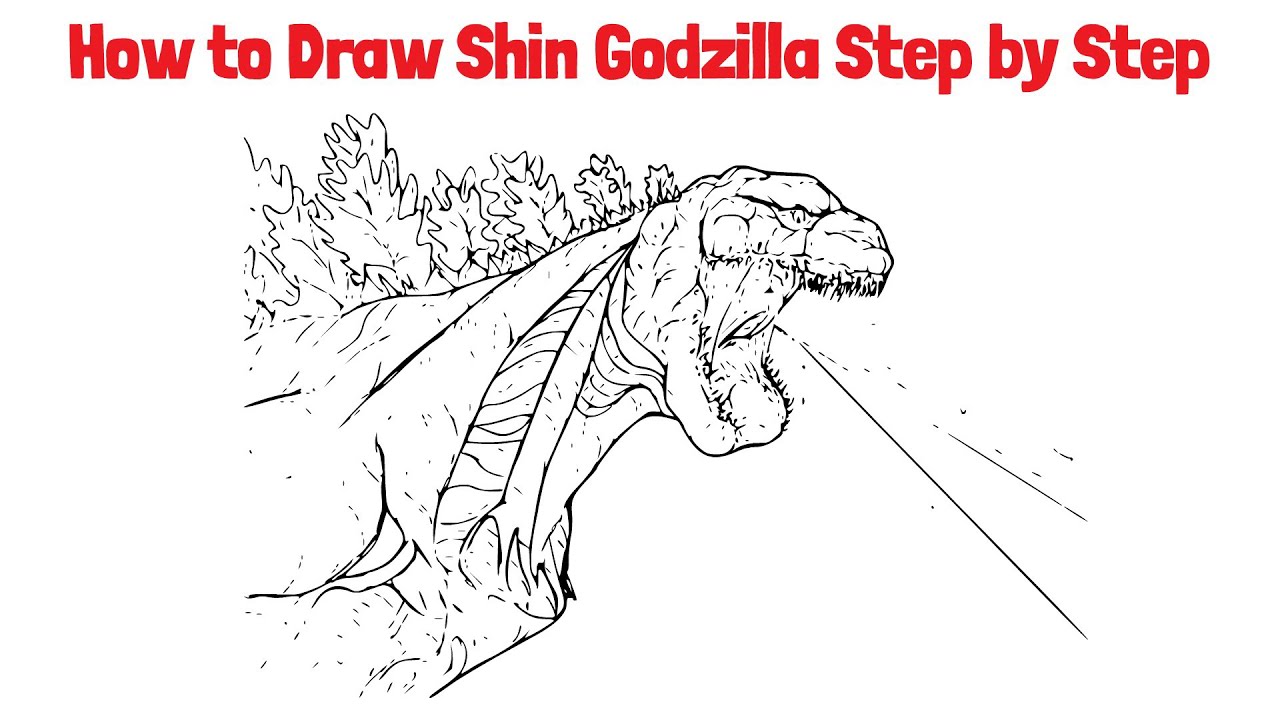 How to Draw Shin Godzilla Step by Step Easy | Mady Arts - YouTube