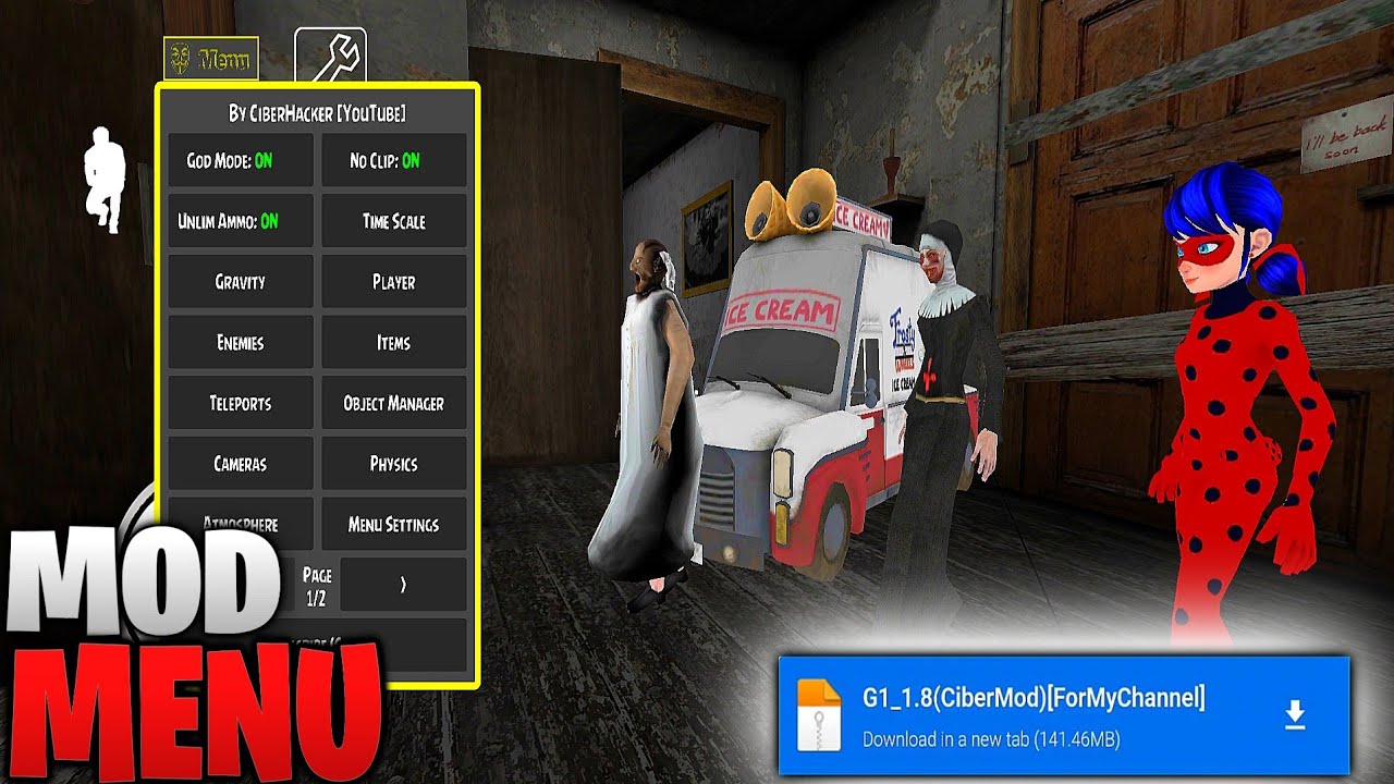 Como baixar GRANNY 1.8.1 MOD MENU! Link mediafıre - YouTube