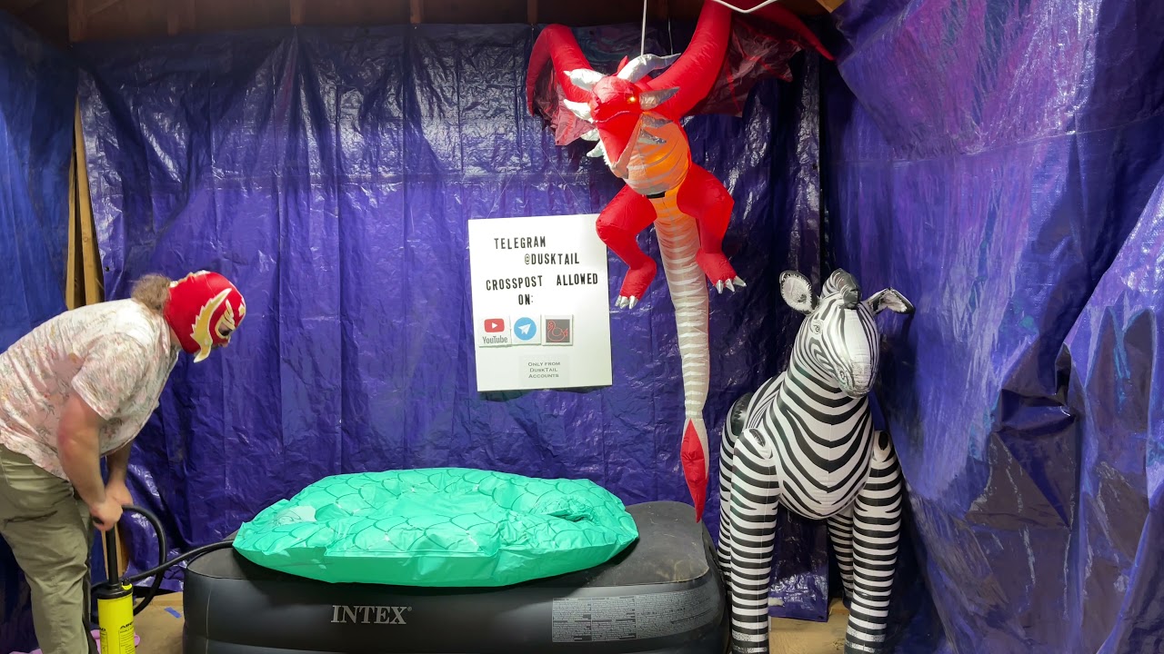 Inflate Large Green Dragon Inflatable Pool Toy - YouTube