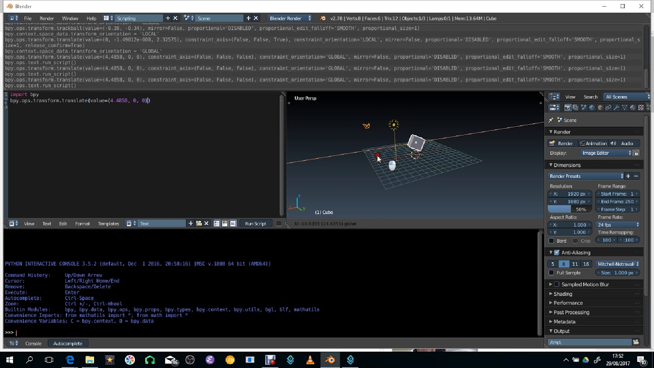 Blender : Tour d'Horizon Python - YouTube